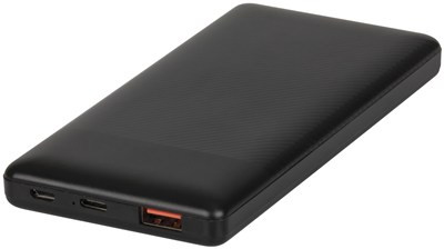 Powertech 10,000mAh Power Bank with USB-C and USB-A Ports in Black ...
