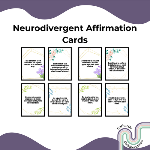 Neurodivergent Affirmation Cards - Flowers | Cathartic Collaborations