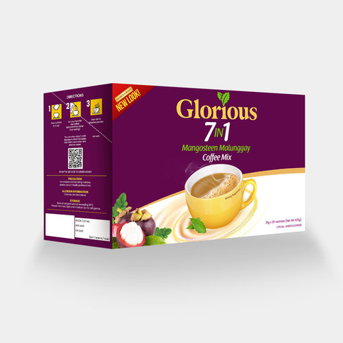 Glorious 7in1 Mangosteen-Malunggay Coffee | Glorious