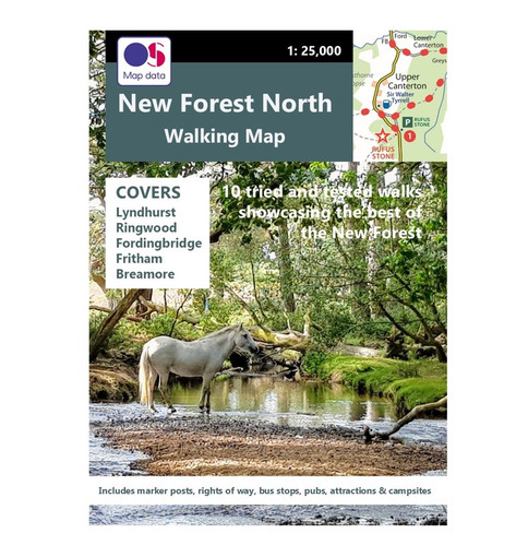 New Forest North Walking Map | 1: 25,000 | mysite-copy1