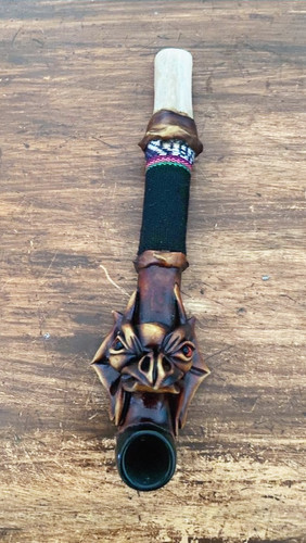 Ancient Shamanic Ceremony Handcrafted Lama Bone Smoking Pipe 20cm | Andess