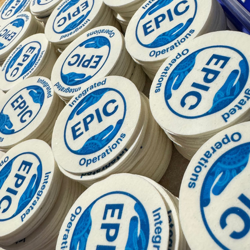 Edible printed discs/ toppers on hardened fondant