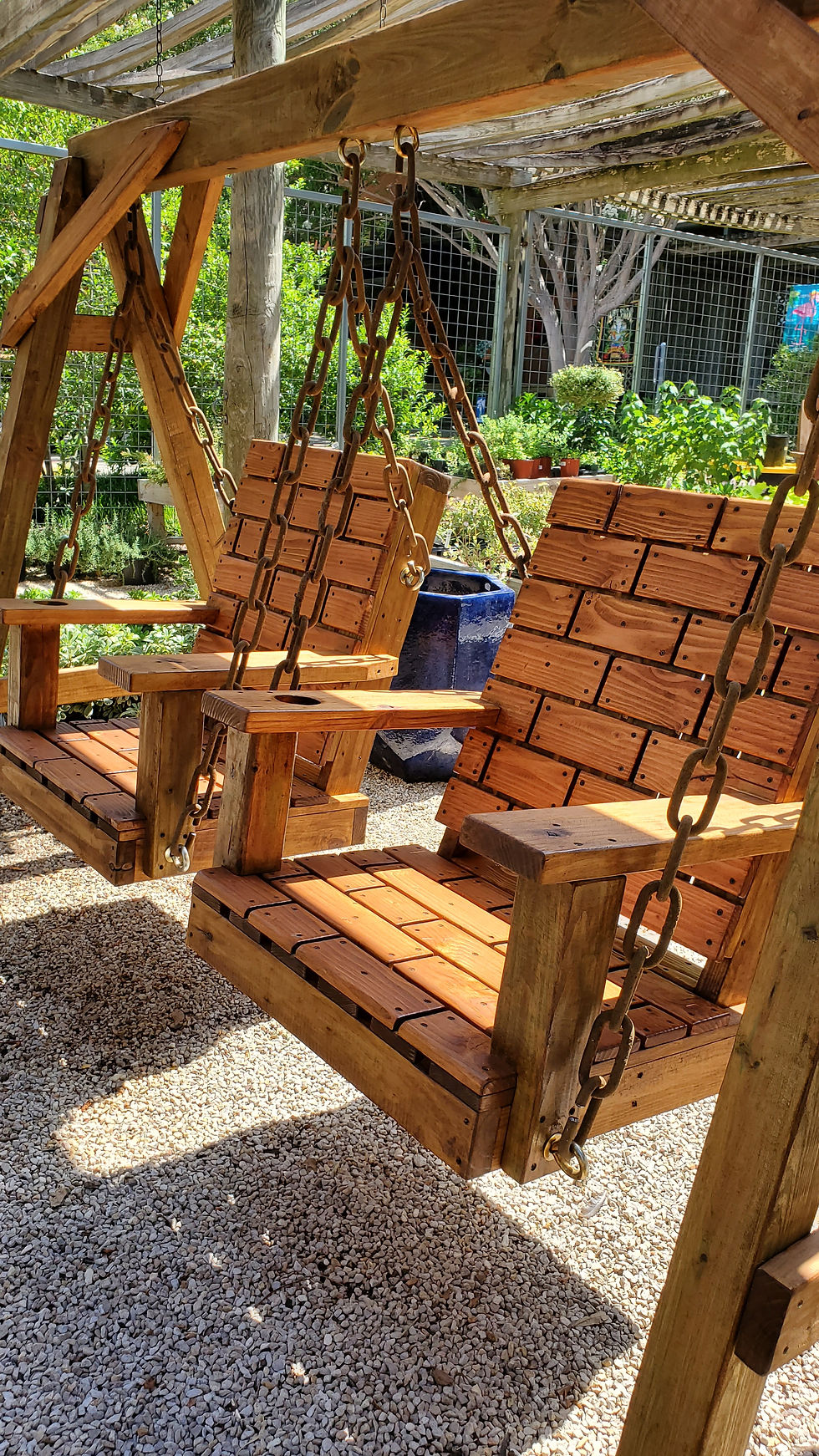 Cedar and Reclaimed Wood Swings | www.timberimagellc.com | Brownsville