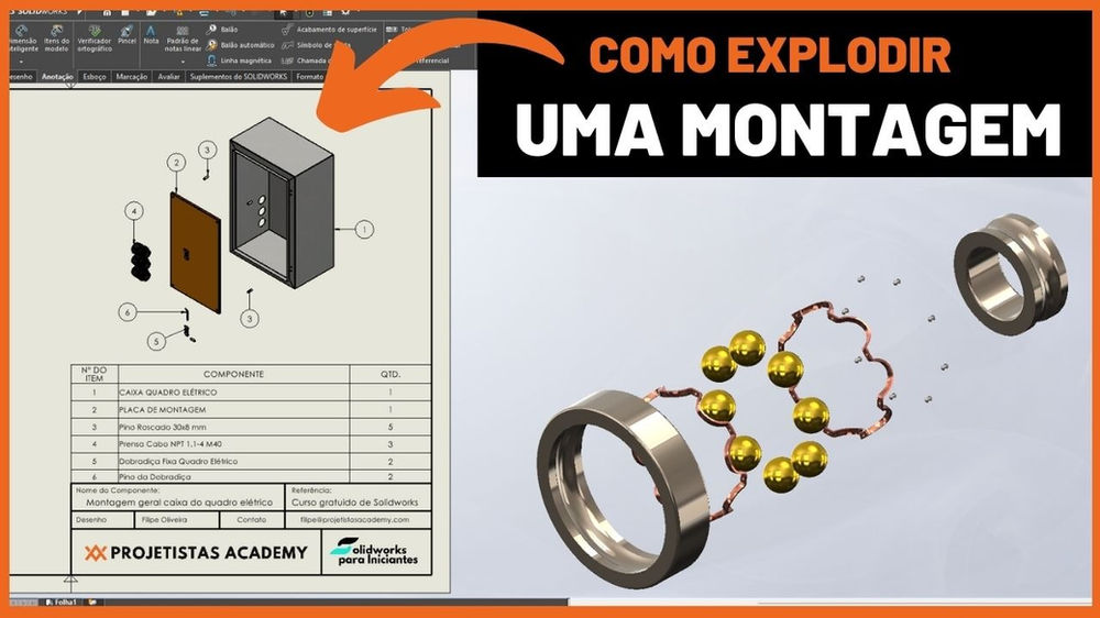 Como criar uma Vista Explodira no Solidworks (Montagens)