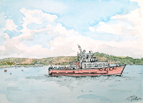 The Seahorse leaving Bryher, Isles of Scilly - Art Print | Alice Duthie ...