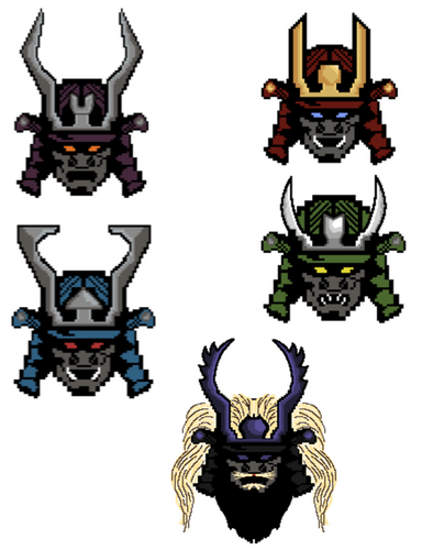 Pixel Samurai Character Portraits | RSD Novels