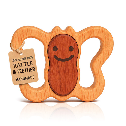 Buy Safe & Natural Wooden Rattles and Teethers – HippoToys
