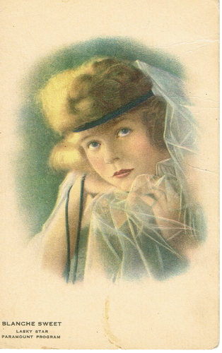 BLANCHE SWEET (c.1917) US Lasky Star Paramount Program Postcard ...
