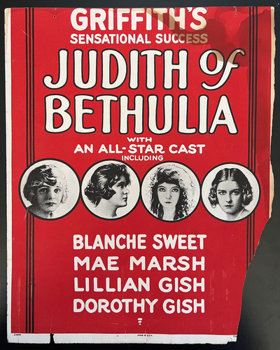 JUDITH OF BETHULIA (R-1922) US Window Card | SilentCinema.com