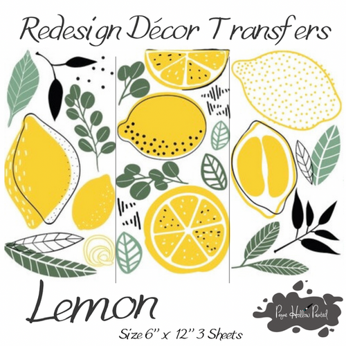 LEMON • Redesign Small Decor Transfer | Payne Hollow Painted