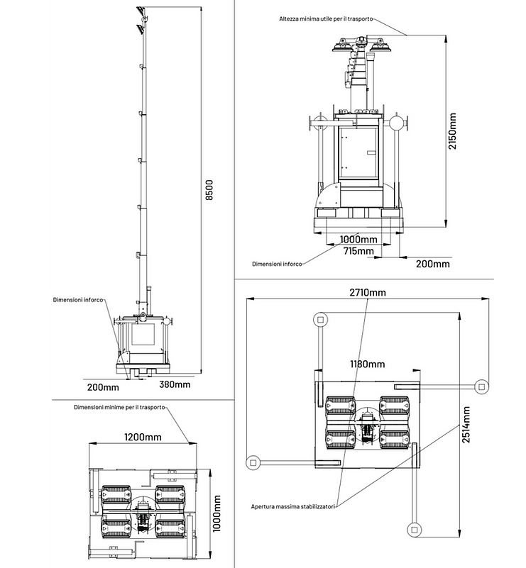 Basetower- Plug-in lighting towers | Italtower - LED light towers