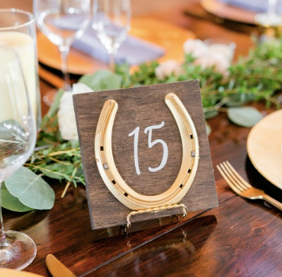 Horseshoe Table Numbers | leahletters