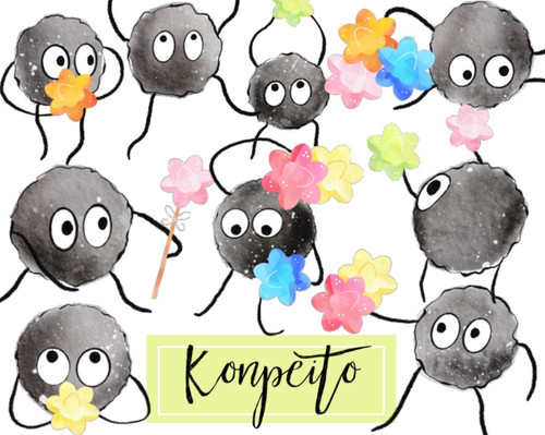Konpeito // Digital Clip Art | Jennie Studio