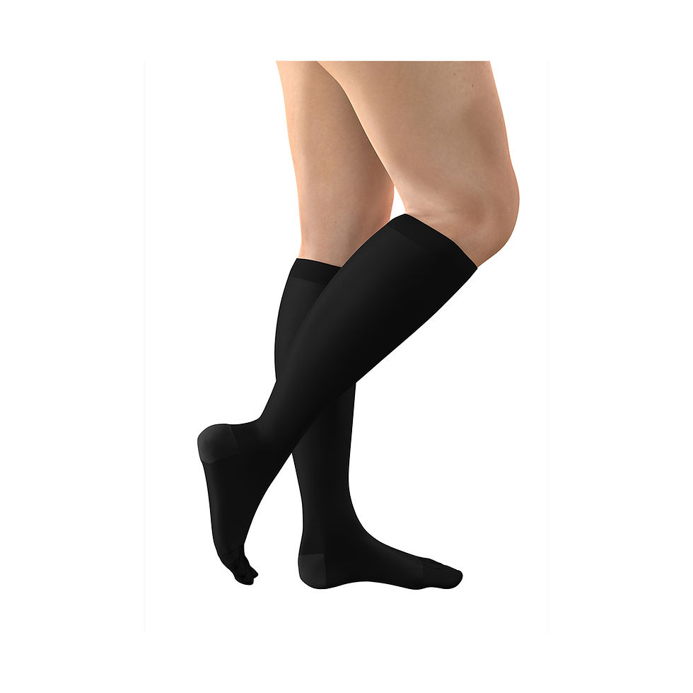 FITLEGS®2 Class II compression stockings - black knee length ...