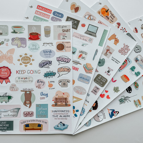 Stickers Set - DISCBOUND Planner Filler | Pepper and Cute