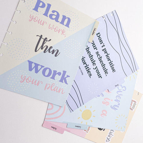 Sections Dividers Set - DISCBOUND Planner Filler | Pepper and Cute