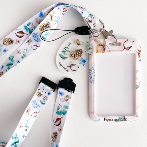 Lanyard - Floral Pattern | Pepper and Cute