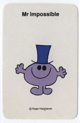 Mr Impossible | Mr Men Cartoon Swap Card | 001 Swap Cards