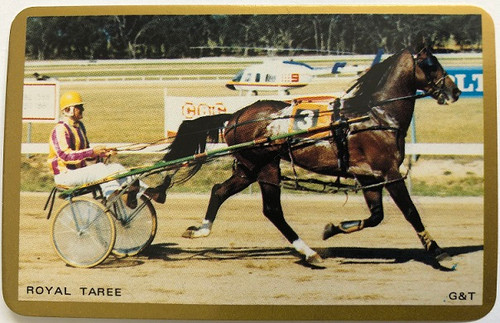 Royal Three Horse Harness Racing Blank Back Swap Card | 001 Swap Cards