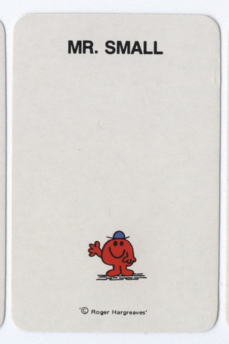 Mr Small | Mr Men Cartoon BB Swap Card | 001 Swap Cards