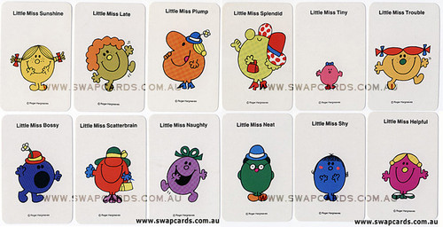 Roger Hargreaves Little Miss | Cartoon Blank Back Swap Cards SET | 001 ...