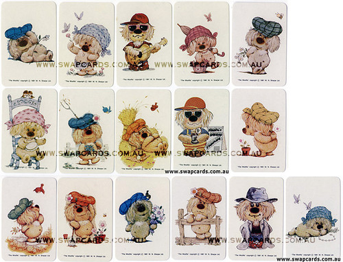 Yorkshire Woofits Dogs | Cartoon Blank Back Swap Cards SET | 001 Swap Cards