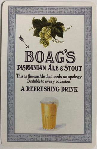 Boag's Tasmanian Ale & Stout Beer Swap Card | 001 Swap Cards