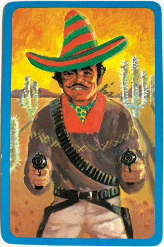 Mexican Man Mexico Desert Scene Swap Card | 001 Swap Cards