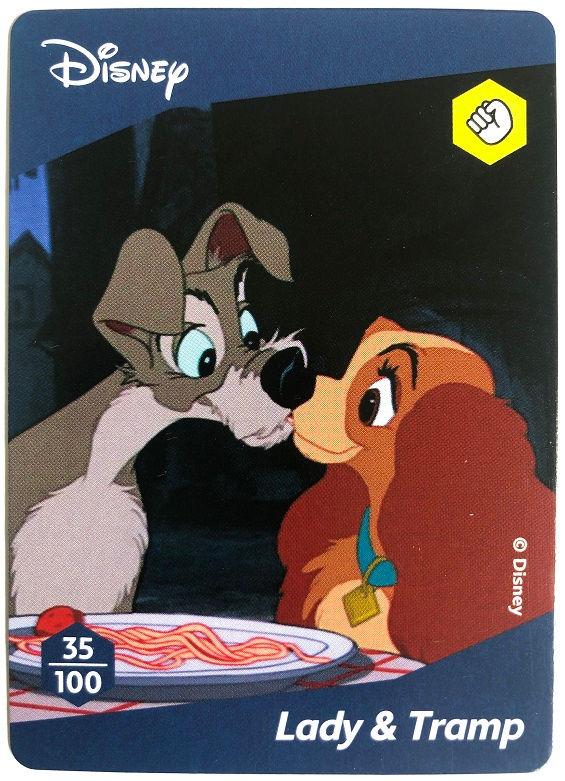 Lady & Tramp Dogs #35 Woolworths Disney Wonders Card | 001 Swap Cards