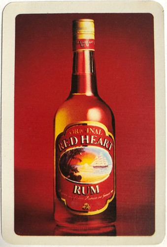 Red Heart Rum Advertising Swap Cards | 001 Swap Cards