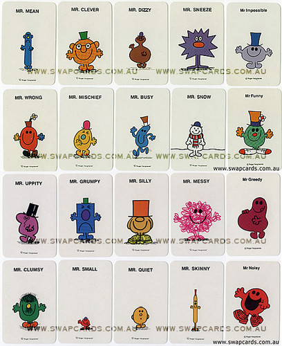 Roger Hargreaves Mr Men Swap Cards SET | 001 Swap Cards
