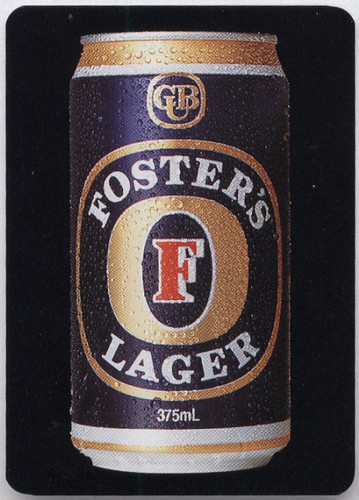 Fosters Beer #1 Advert Swap Playing Card | 001 Swap Cards