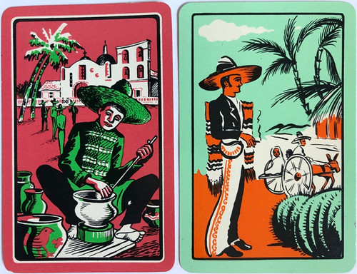 Mexican Man Mexico Donkey Scene Swap Cards | 001 Swap Cards