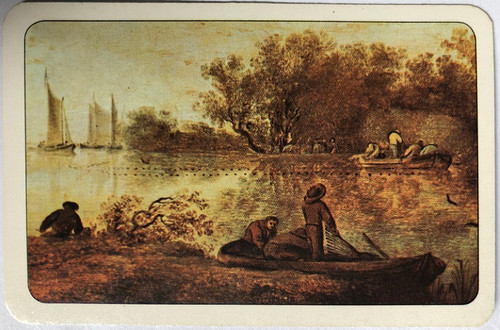 Fisherman at River Bank Swap Cards SINGLE | 001 Swap Cards
