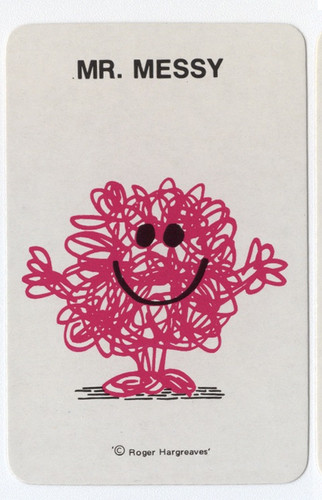 Mr Messy | Mr Men Cartoon B.Back Swap Card |001 Swap Cards