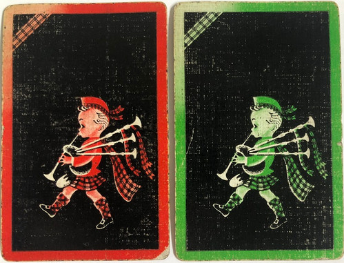 Scotland Music Bagpipes Pipers Swap Cards PAIR | 001 Swap Cards