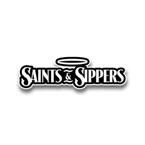 Saints & Sippers Linear Logo UV Vinyl Decal 4" | Saints and Sippers