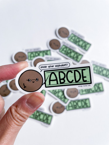 Mole ABCDE - sticker | Soap Note Ink