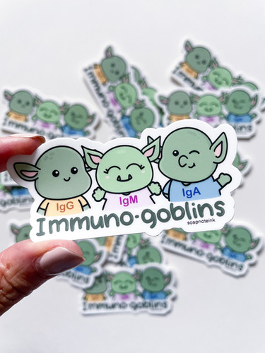 Immuno-goblins - Sticker | Soap Note Ink