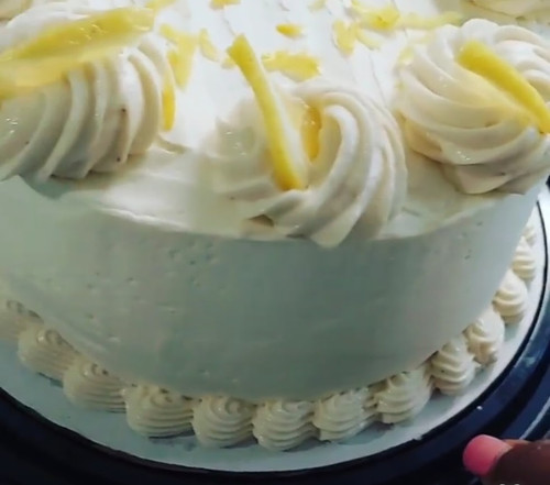 Two Layer Lemon Cake with Lemon Cream Cheese Frosting | Carol E ...