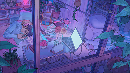 Cozy Nights (Digital Art) | The Jazz Hop Café