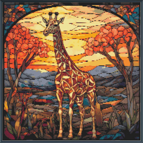 Giraffe Stained Glass Window | Hey Lady Creations