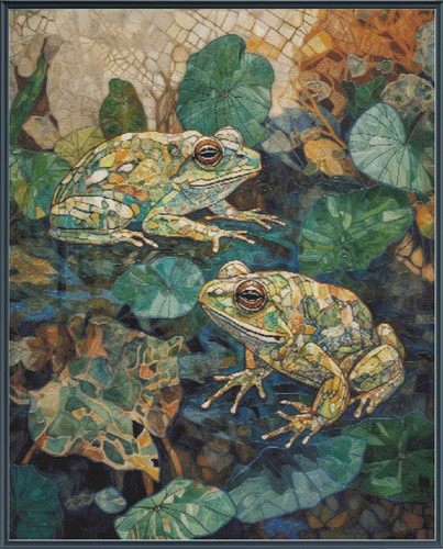 Mosaic Frogs | Hey Lady Creations
