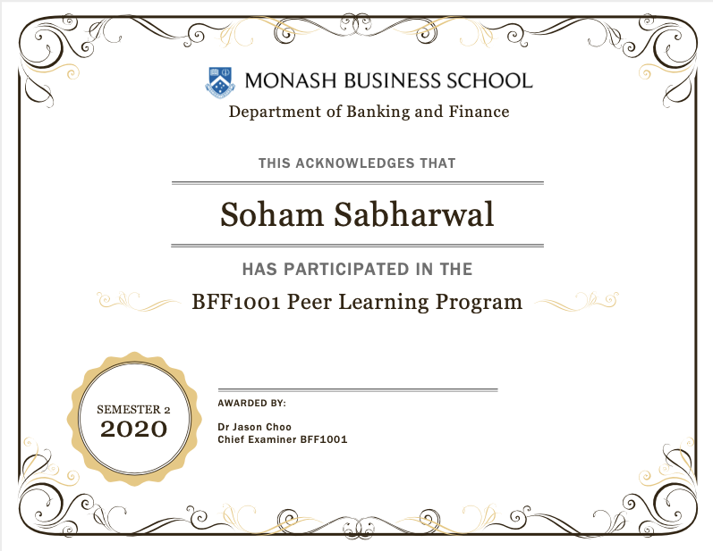 Soham Sabharwal - Business Graduate - Monash University | Advisor @NAB | Aspiring Consultant ...