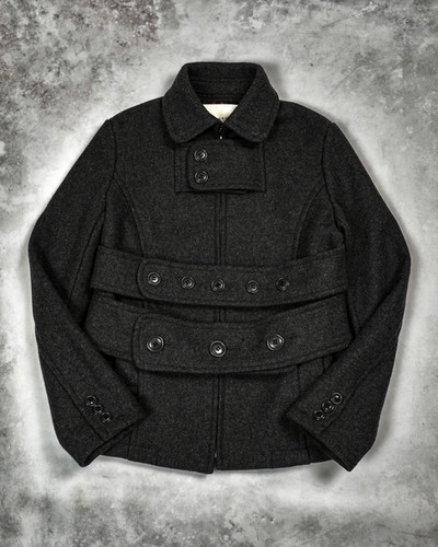 SUNAO KUWAHARA BOILED WOOL STRAIT-JACKET | Barhaine Archive