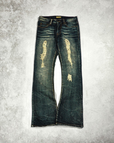 GOA DISTRESSED ACID-WASH BOOTCUT JEANS | Barhaine Archive
