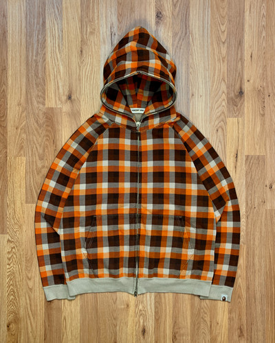 Bape plaid full-zip hoodie | Barhaine Archive