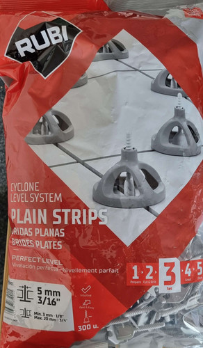 Rubi plain strips x300 pk cyclone levelling system | High Class Paving ...