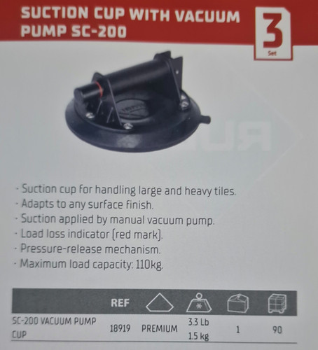 SC-200 RUBI suction cup | High Class Paving Supplies Ltd
