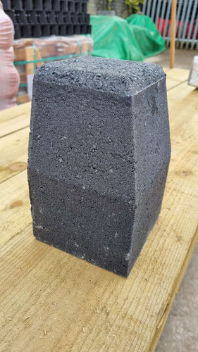 Large charcoal barleystone corner kerbs | High Class Paving Supplies Ltd